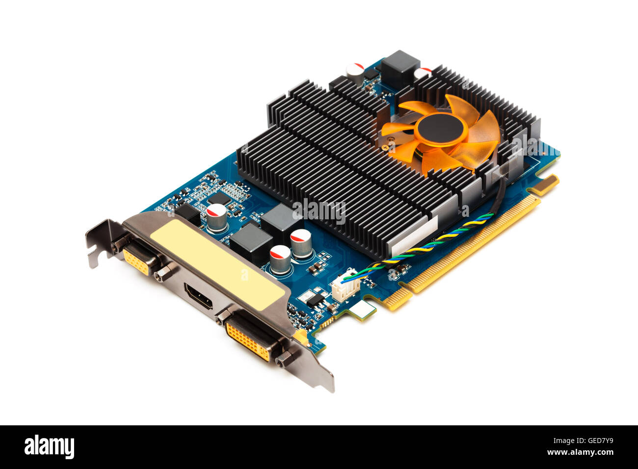 computer graphics card on a white background Stock Photo - Alamy
