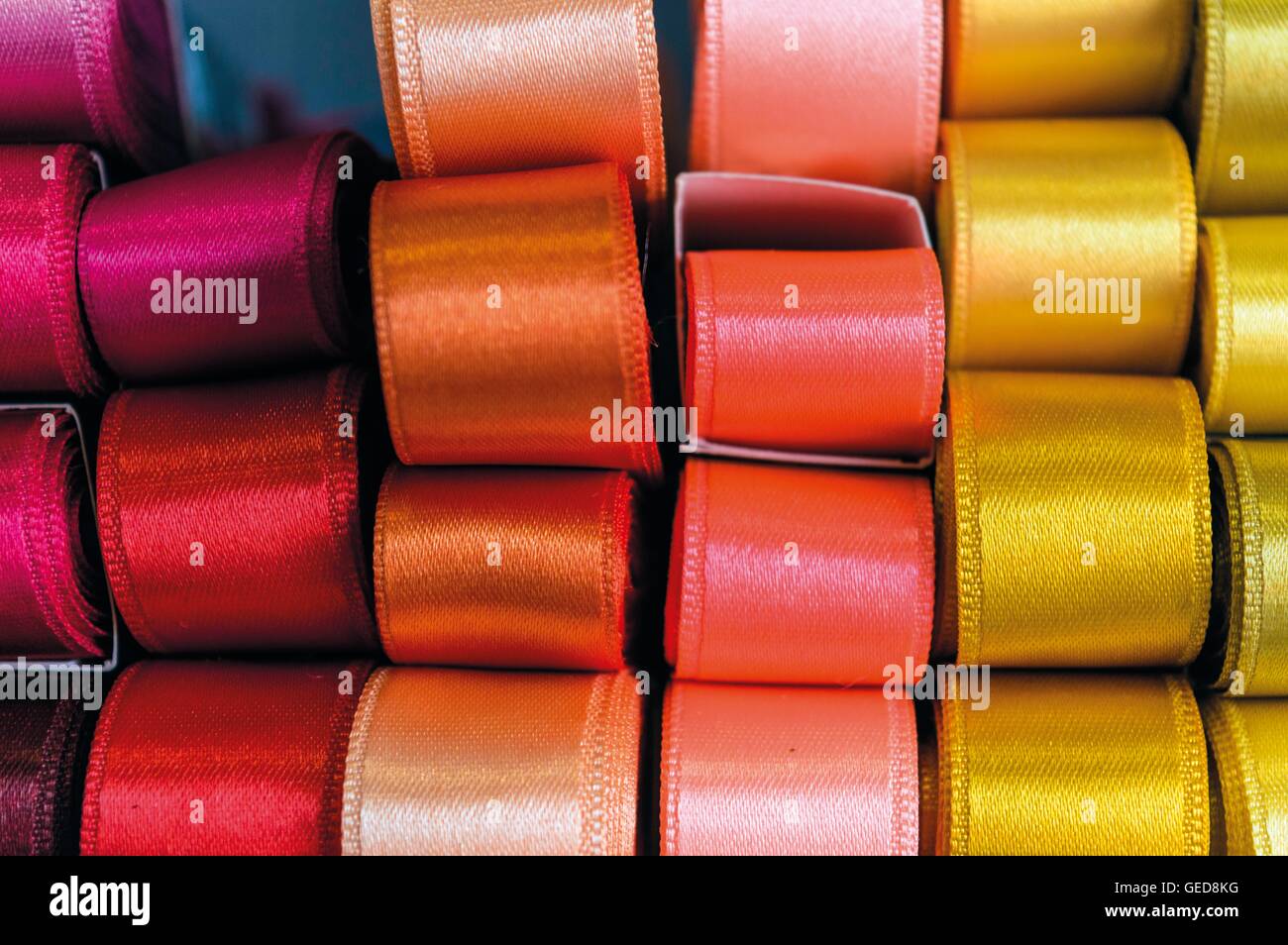 Ribbons in a Store Stock Photo - Alamy