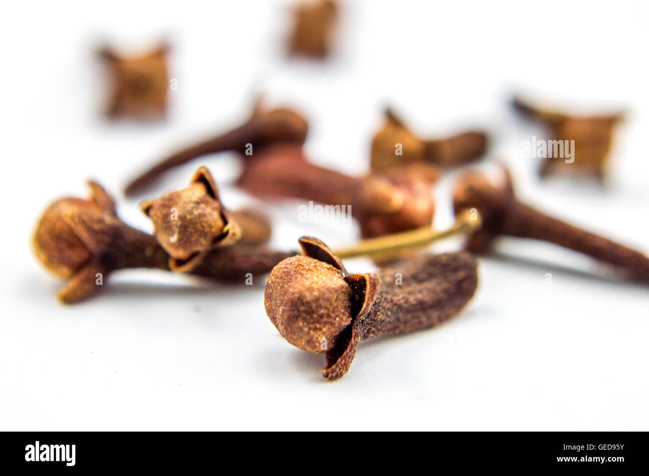 cloves on white background Stock Photo - Alamy