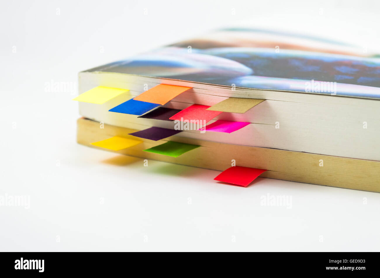 Book with book marks Stock Photo - Alamy