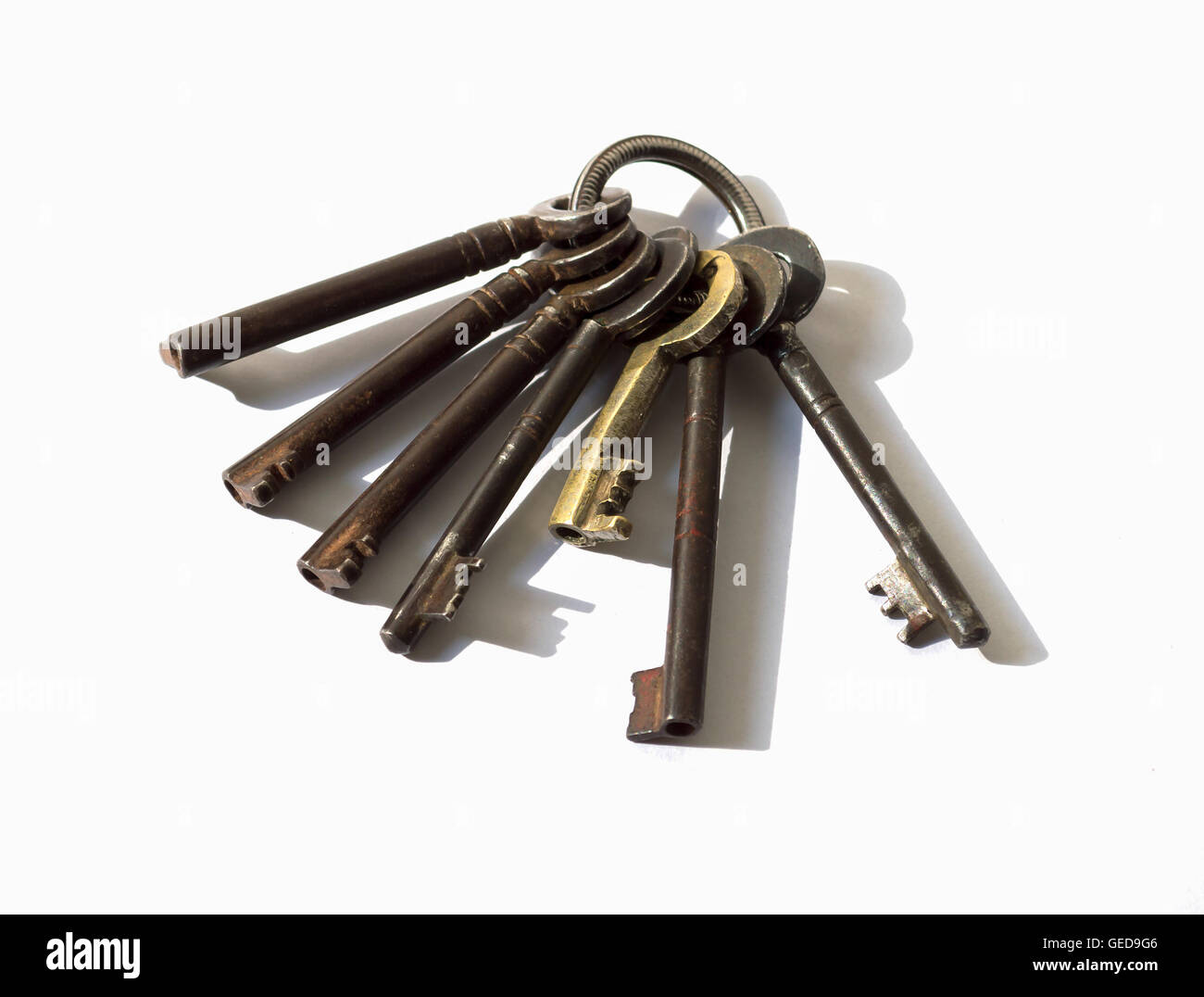Old fashioned iron keys ring hi-res stock photography and images - Alamy