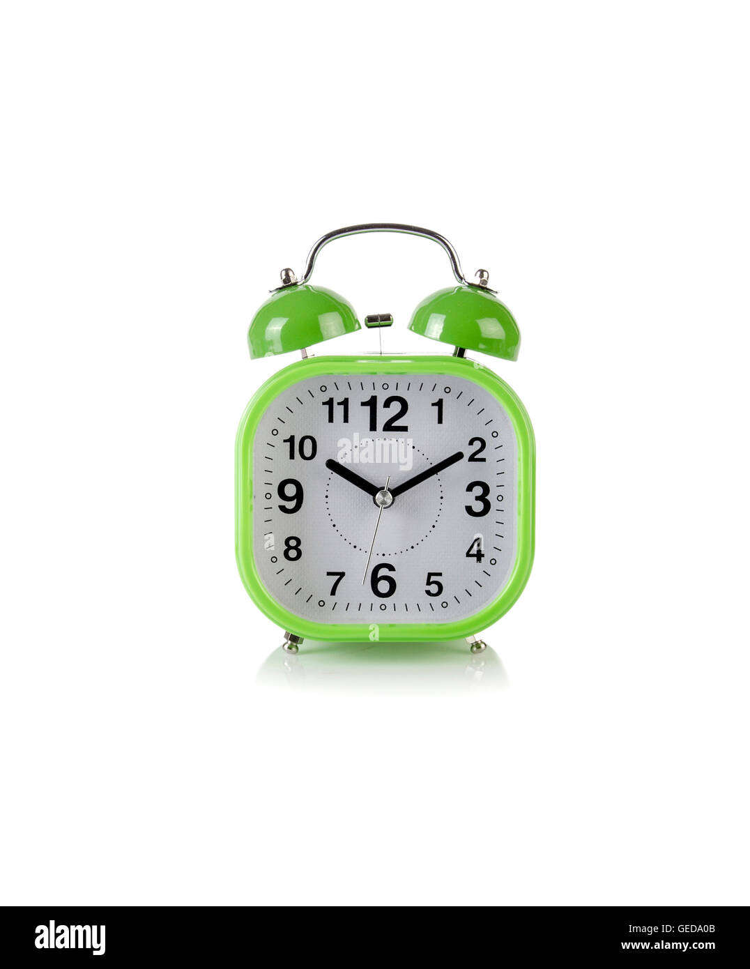 Alarm clock in time concept isolated on white Stock Photo - Alamy