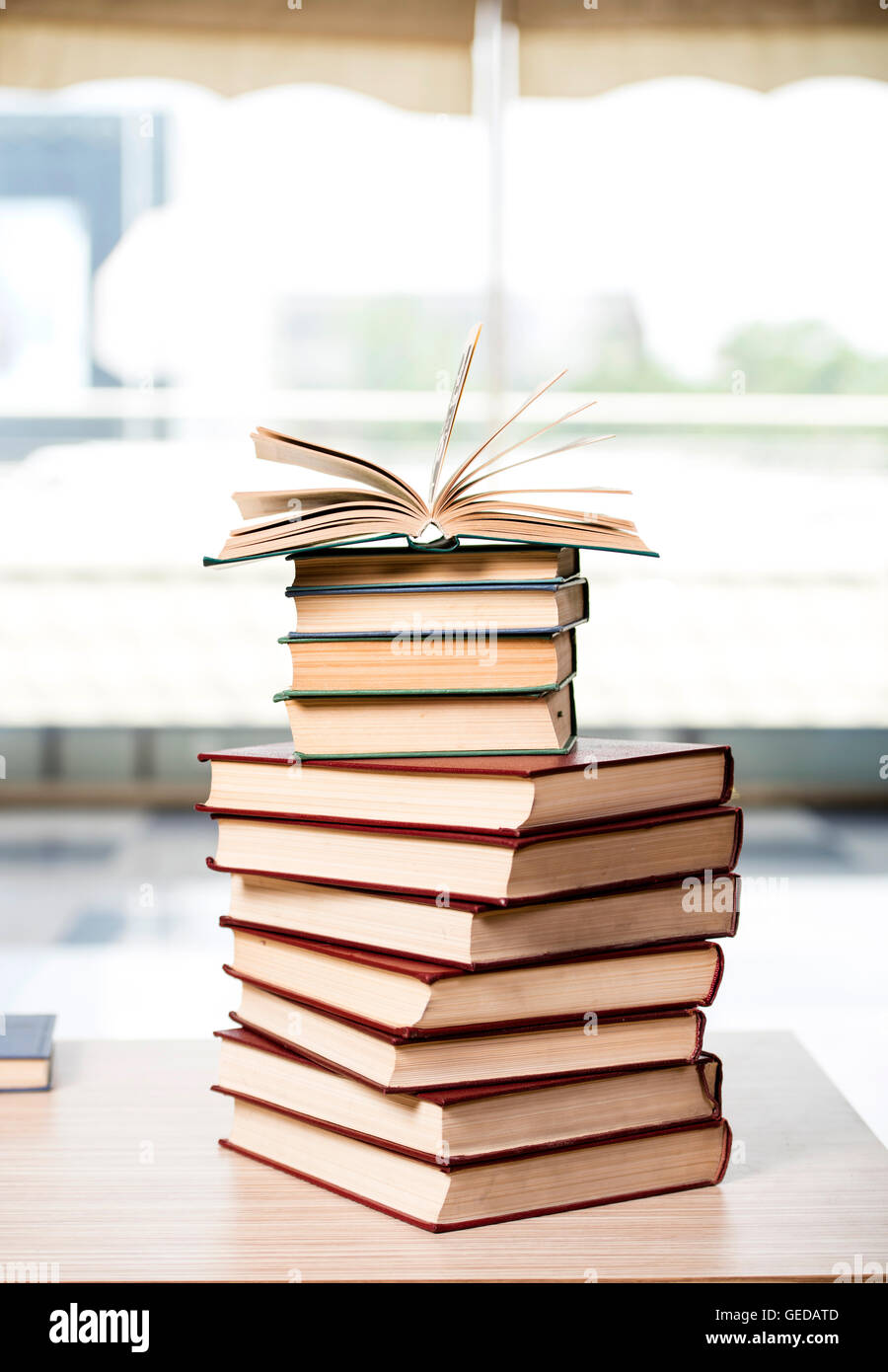 Stack Of Books On A Desk