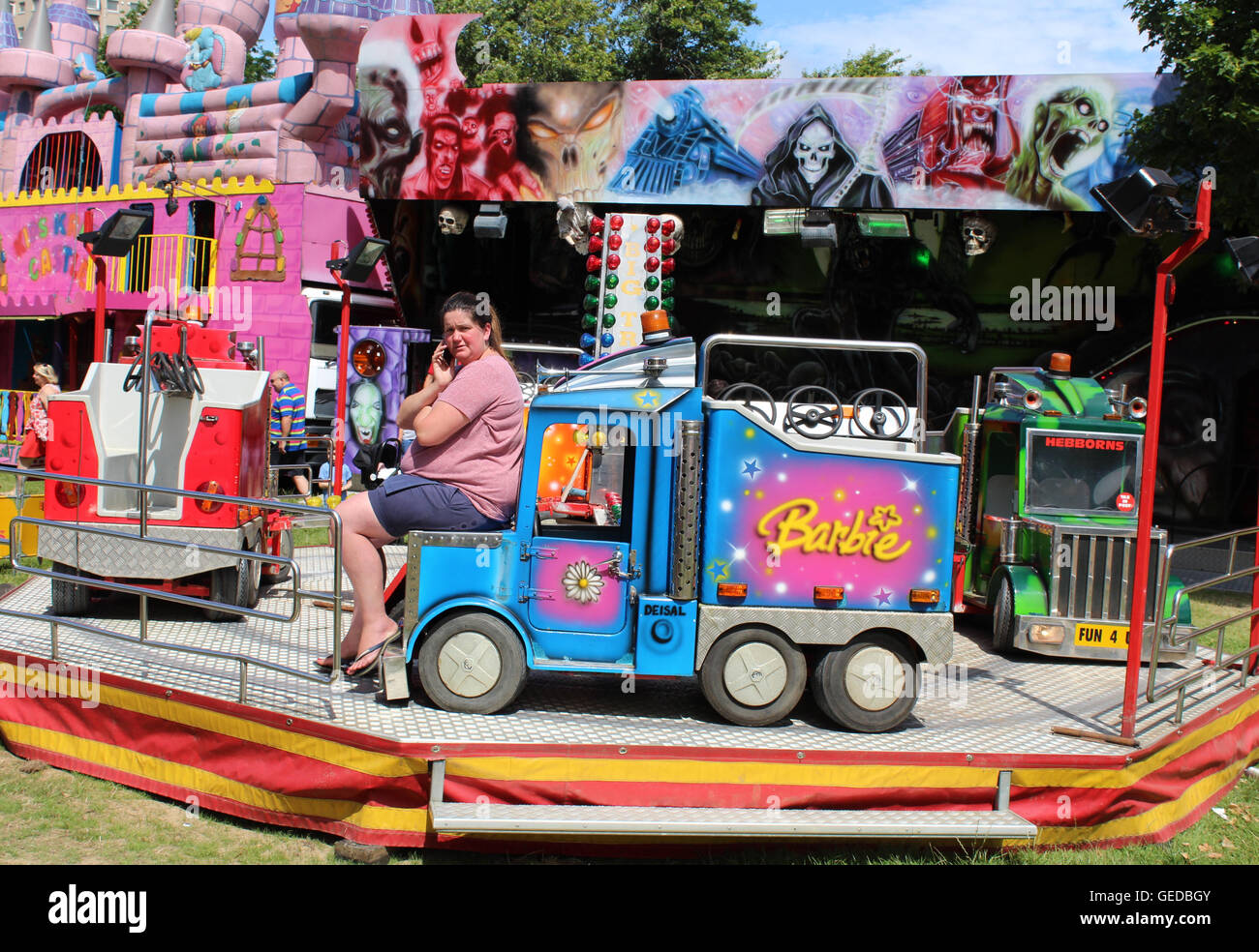 Lambeth Country Show carousel ride Stock Photo - Alamy