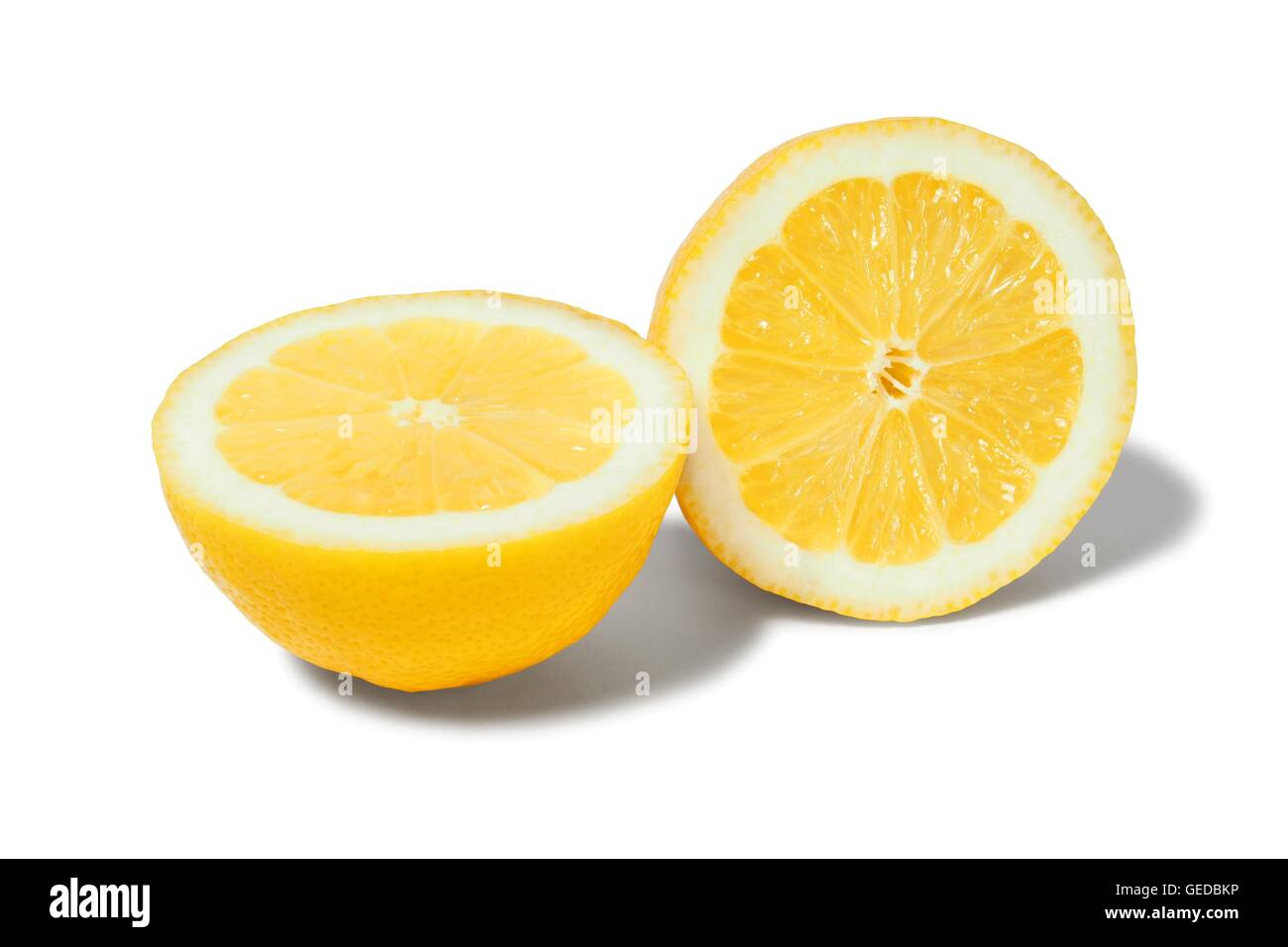 Halves of lemon Stock Photo - Alamy