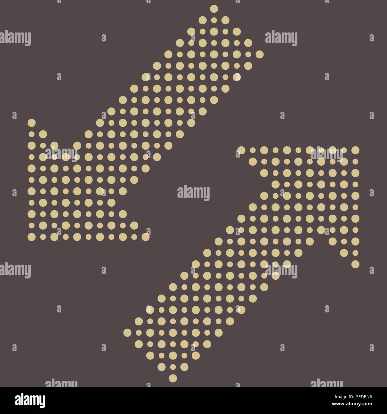 Golden dotted triangle banner Stock Vector Images - Alamy