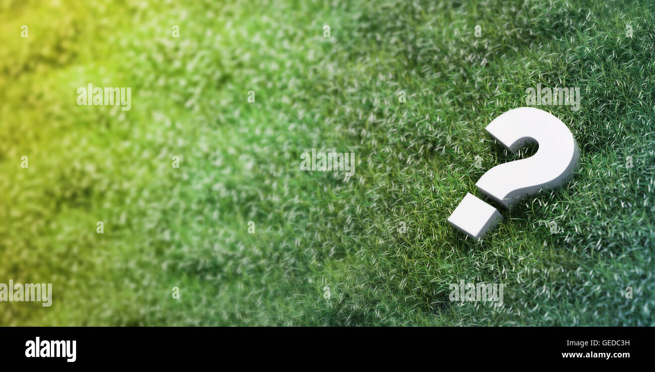 Problems and solutions conceptual 3d rendering Stock Photo - Alamy