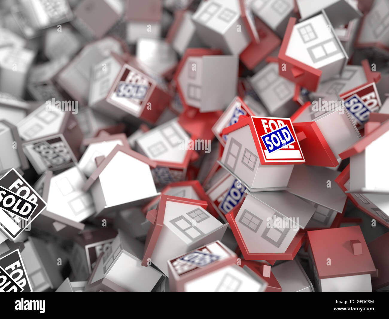 Real Estate and property background, original 3d rendering Stock Photo ...