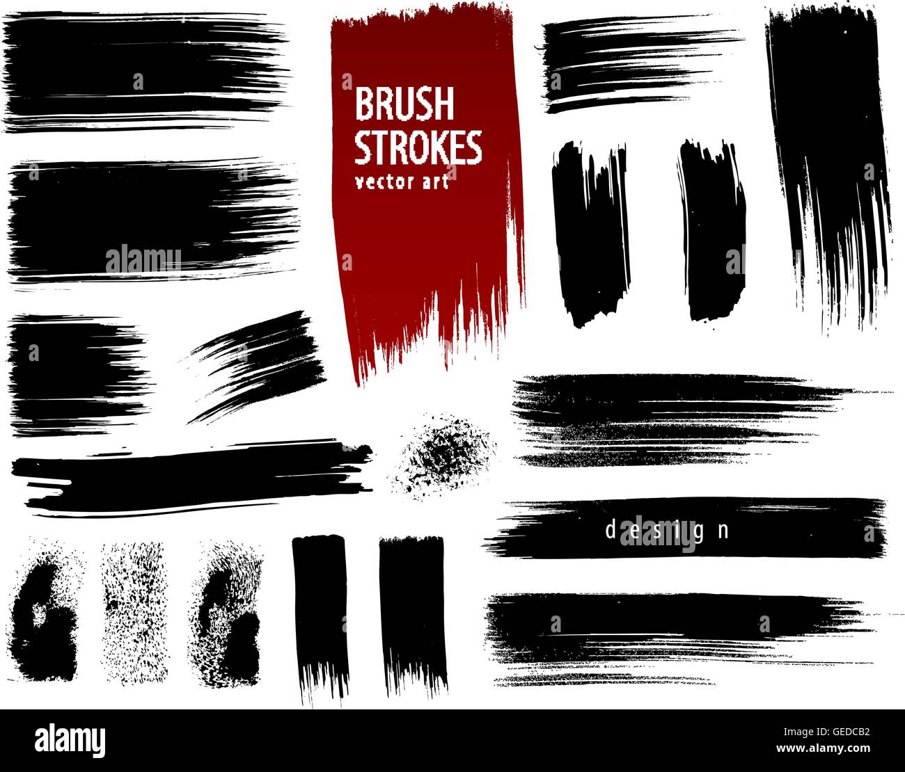 Brush strokes template background Stock Vector Images - Alamy