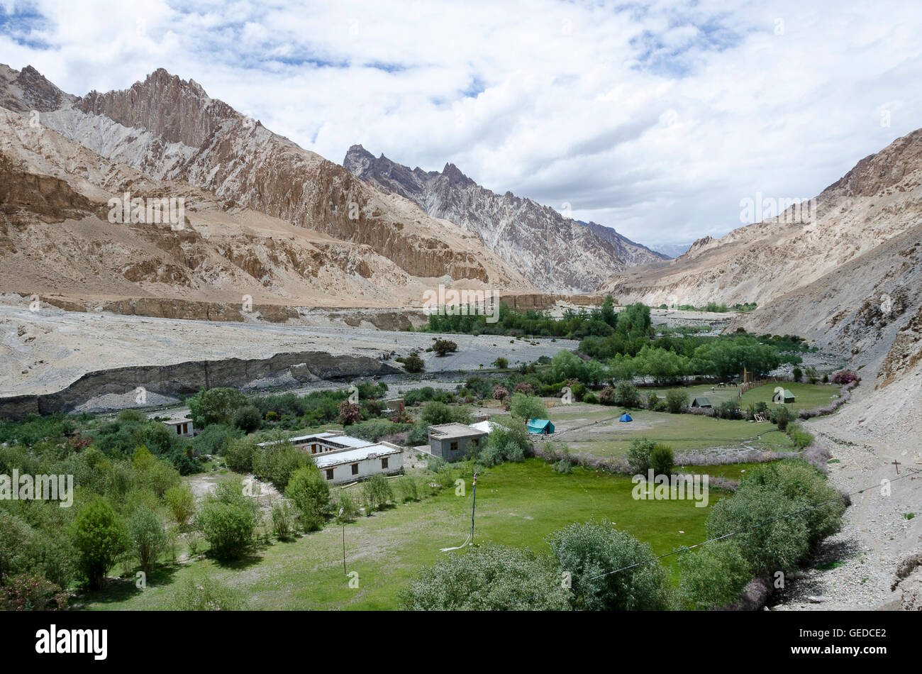 Markha village, Markha Valley, Ladakh, Jammu and Kashmir, India Stock ...
