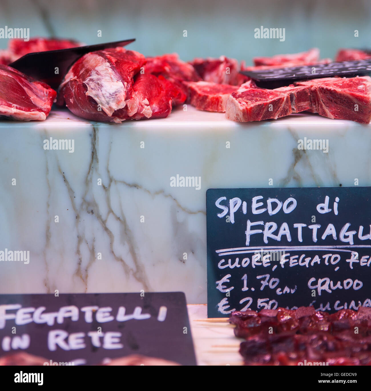 Close up of various Meats in the butchery Stock Photo - Alamy