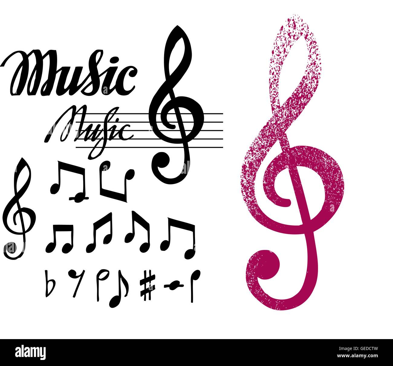Treble clef notes hi-res stock photography and images - Alamy
