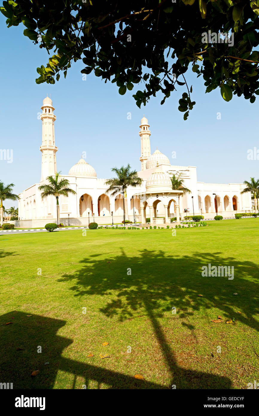 minaret and religion in clear sky in oman muscat the old mosque Stock ...