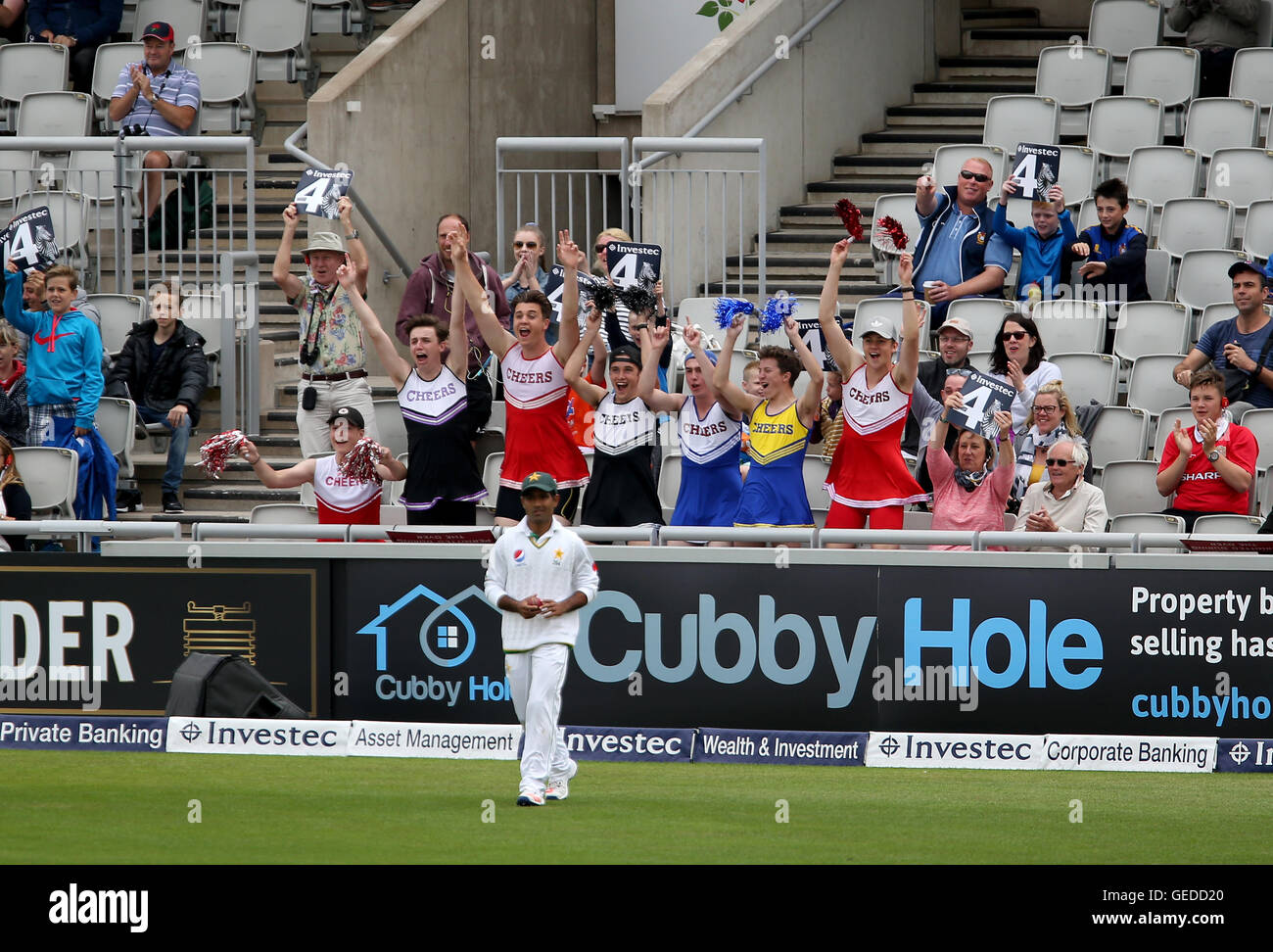 England fans in fancy dress in the stands during day four of the Second ...