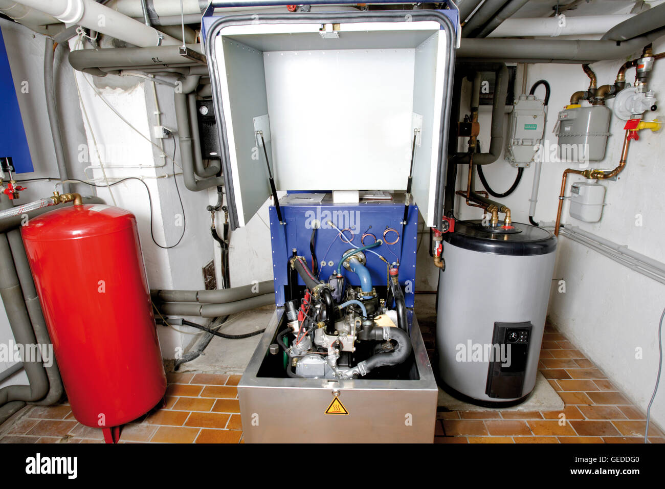 Cogeneration or combined heat and power unit, CHP Stock Photo - Alamy