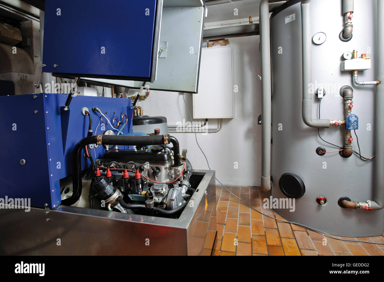 Cogeneration or combined heat and power unit, CHP Stock Photo - Alamy