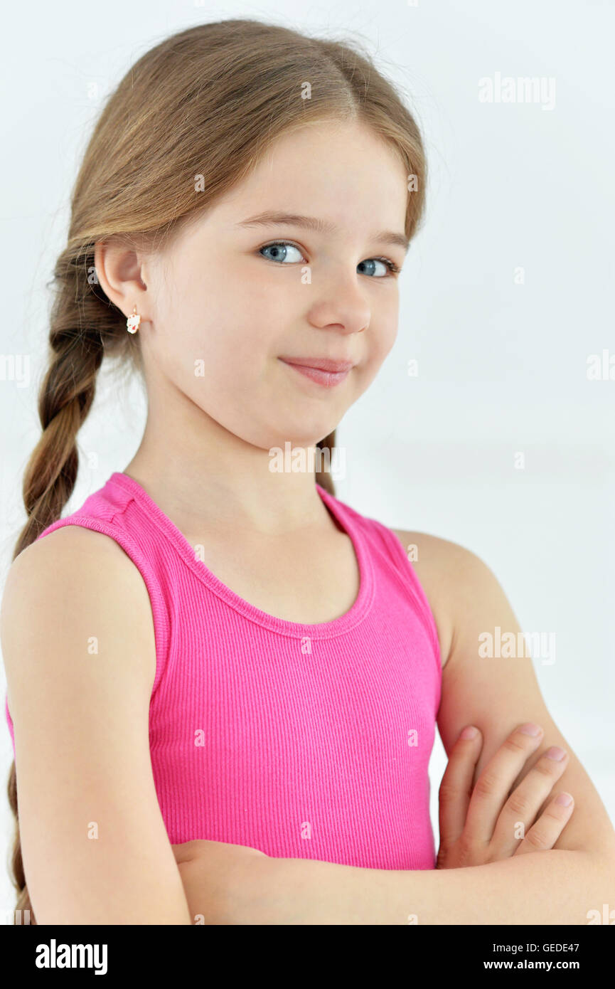 cute little girl posing Stock Photo - Alamy