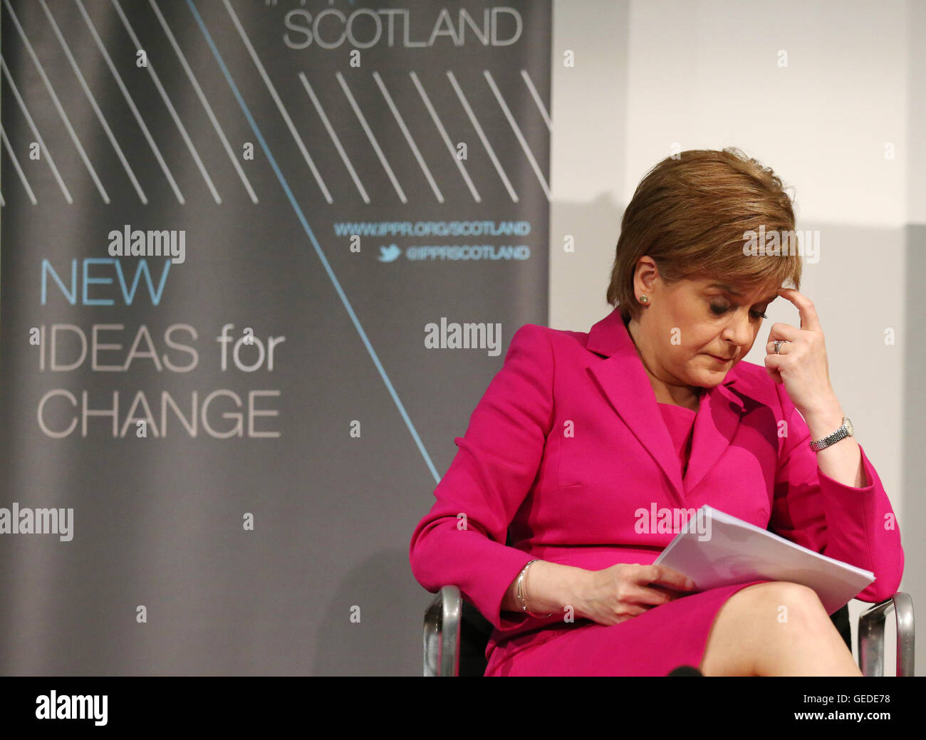 Scotland's First Minister Nicola Sturgeon speaking at the conference of ...