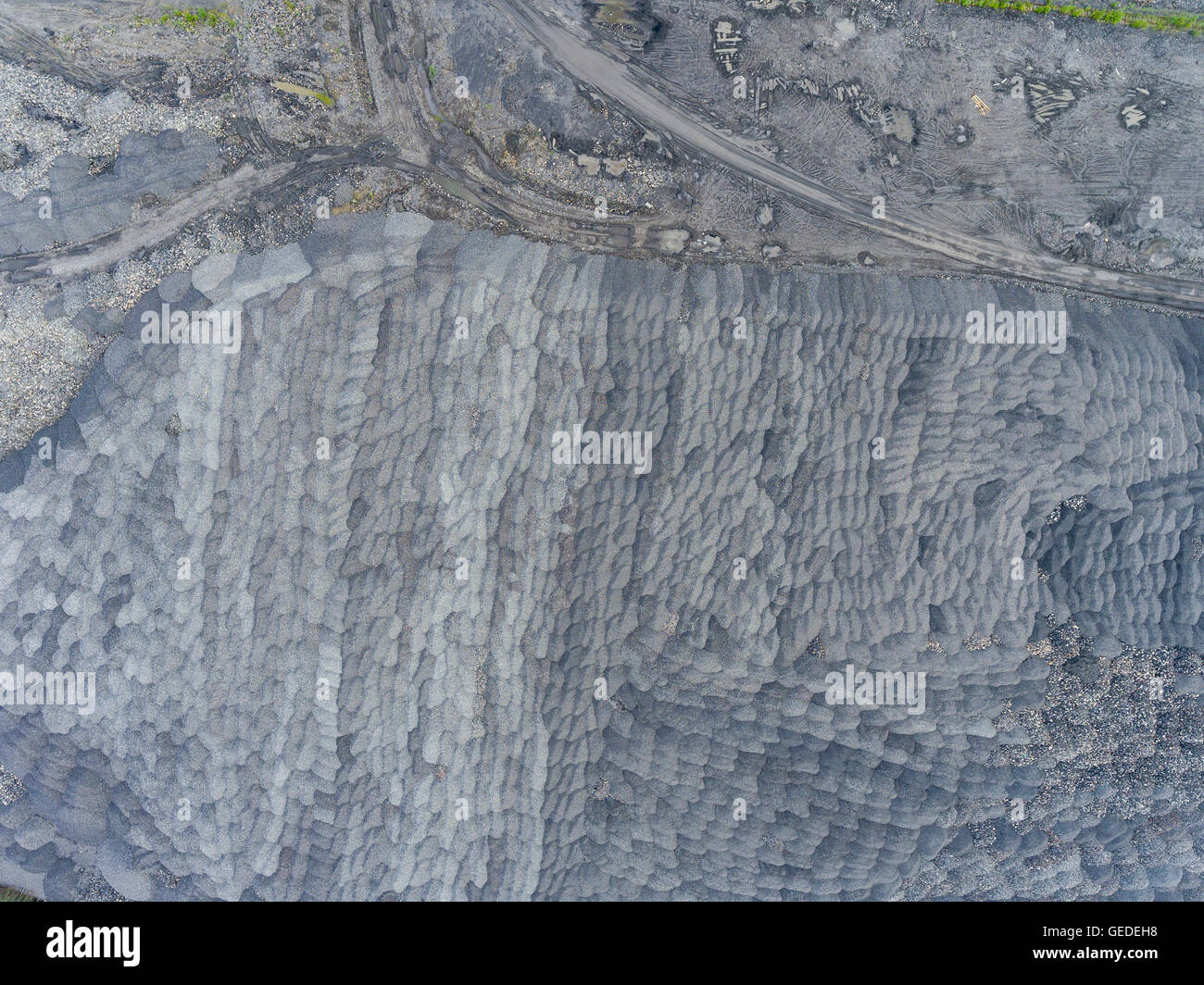 Coal mine in south of Poland. Destroyed land. View from above Stock ...