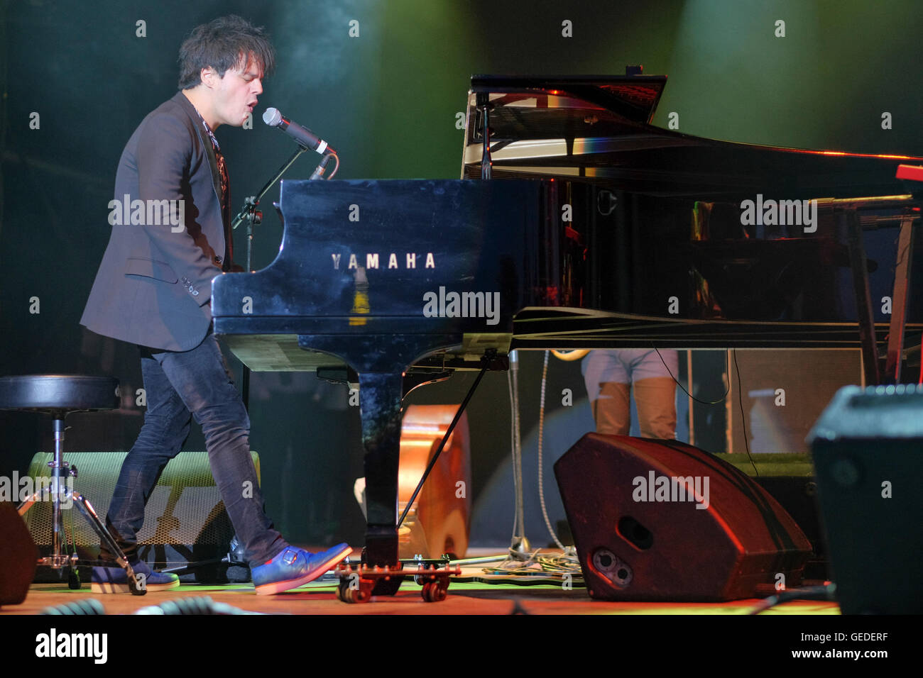 Jamie Cullum performing at Cornbury Festival, Great Tew Estate ...