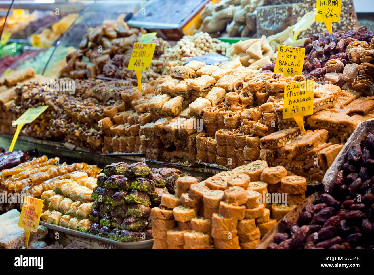 Famous turkish sweets Stock Photo - Alamy