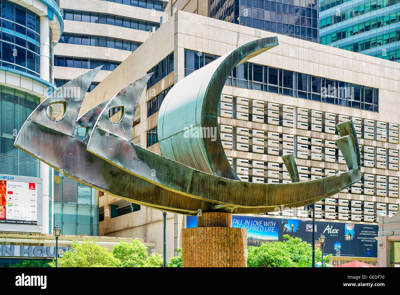 Singapore Raffles Place Mrt Station High Resolution Stock Photography ...