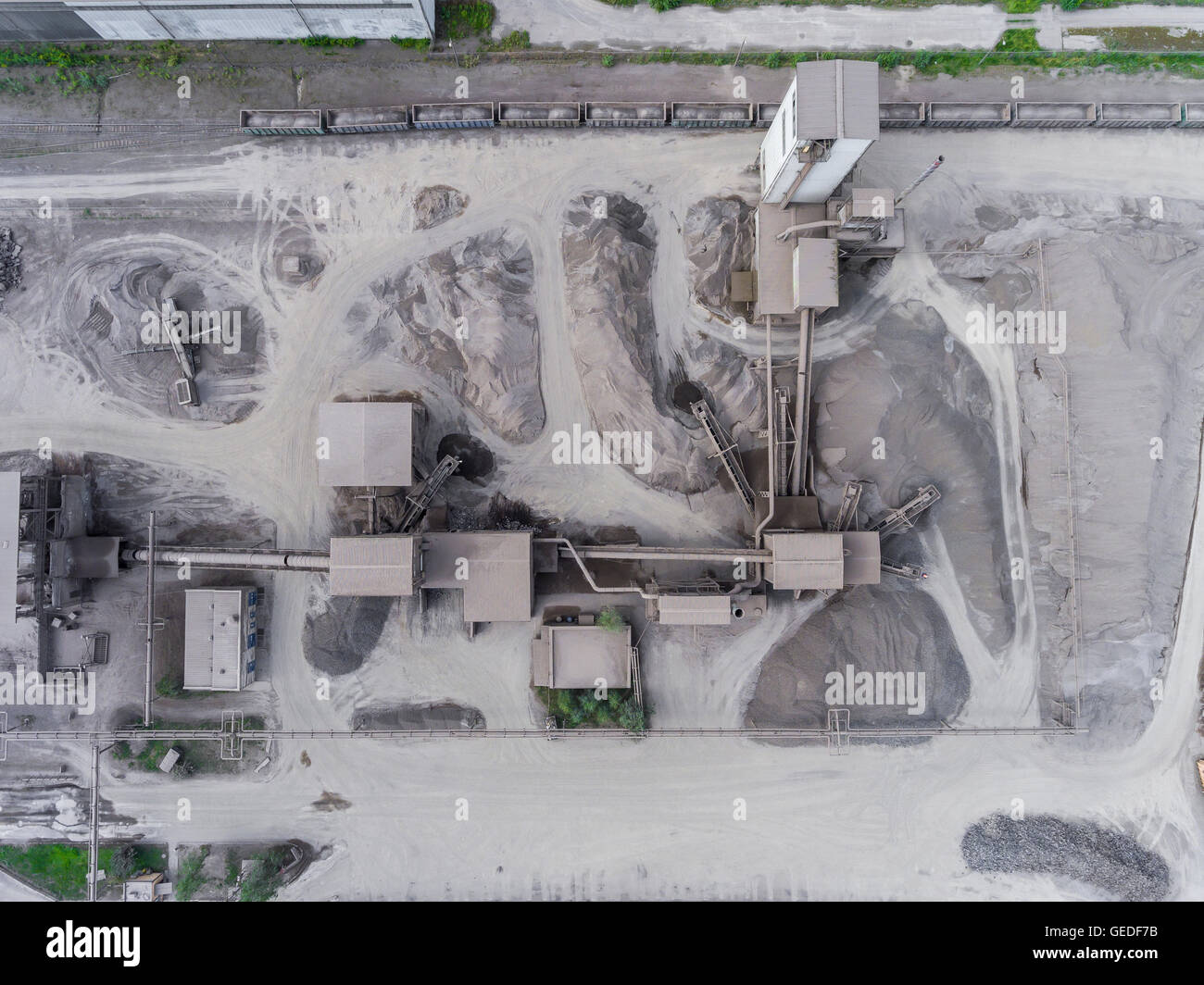 Aerial view of open pit sand quarries. View from above Stock Photo - Alamy
