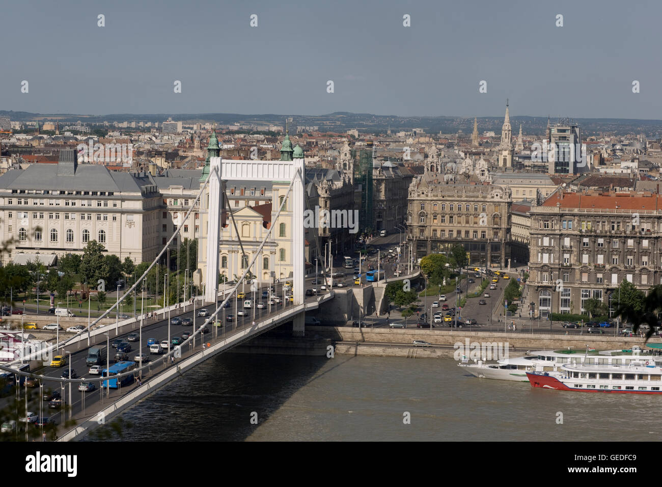 east end of Elizabeth bridge and city centre Stock Photo - Alamy