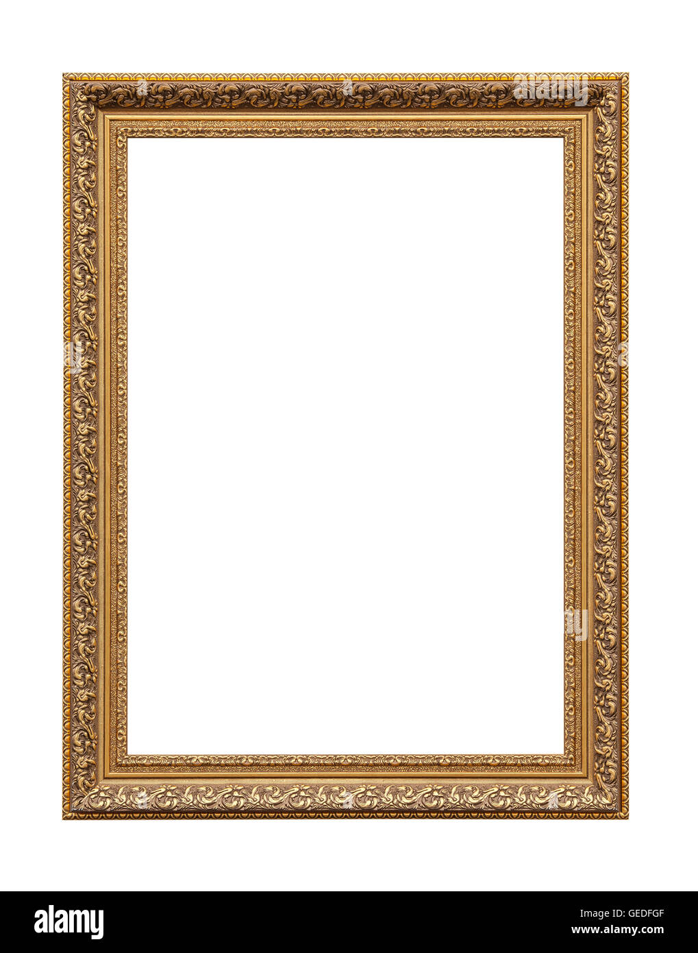 Golden classic painting canvas frame Stock Photo - Alamy