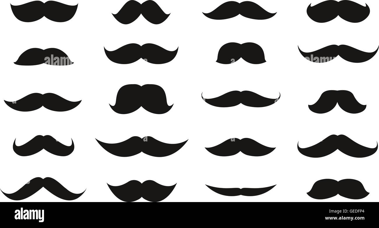 Moustache isolated on white background. Vector illustration Stock ...