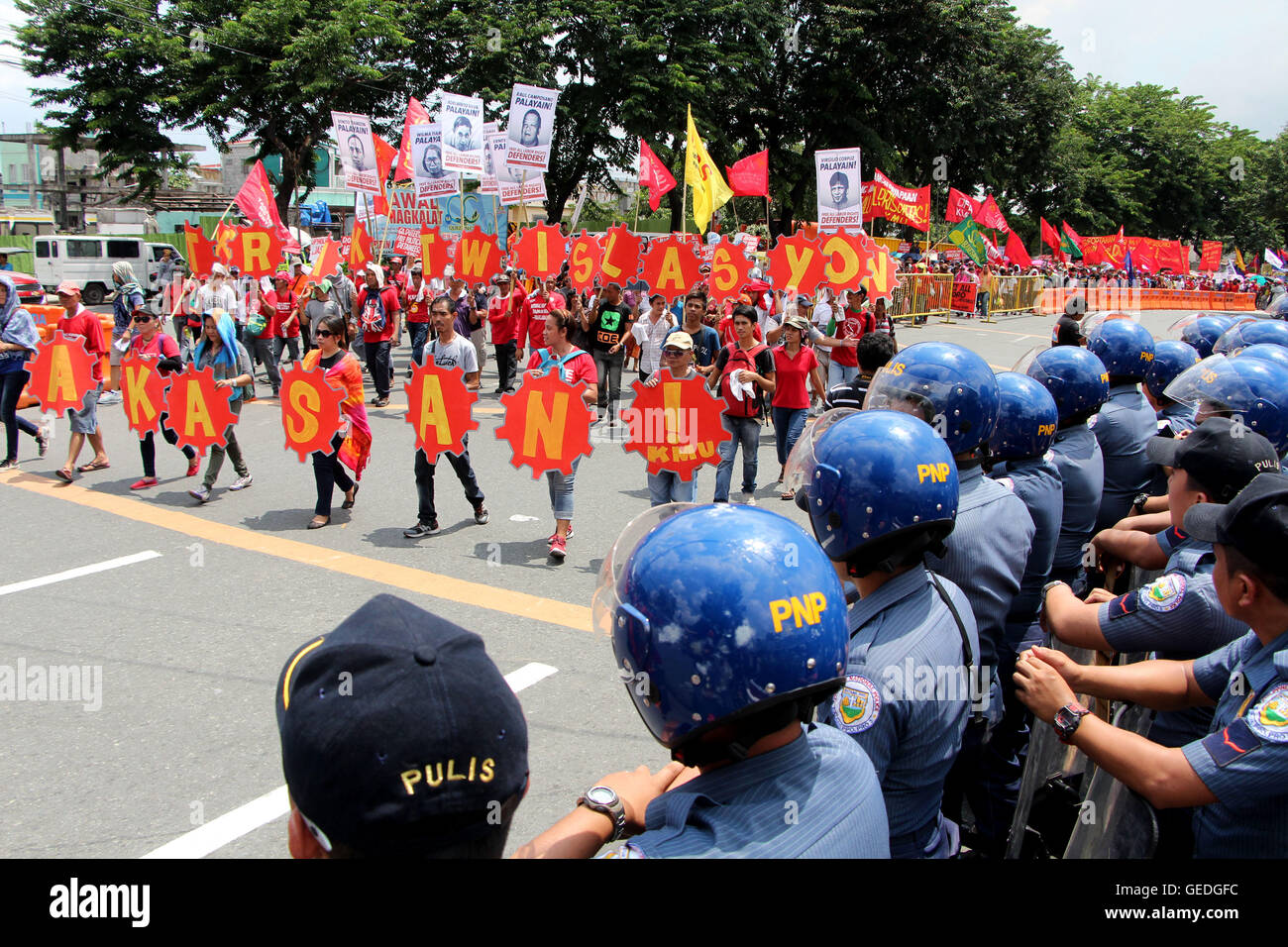 Philippines. 25th July, 2016. Members of Philippine National Police ...
