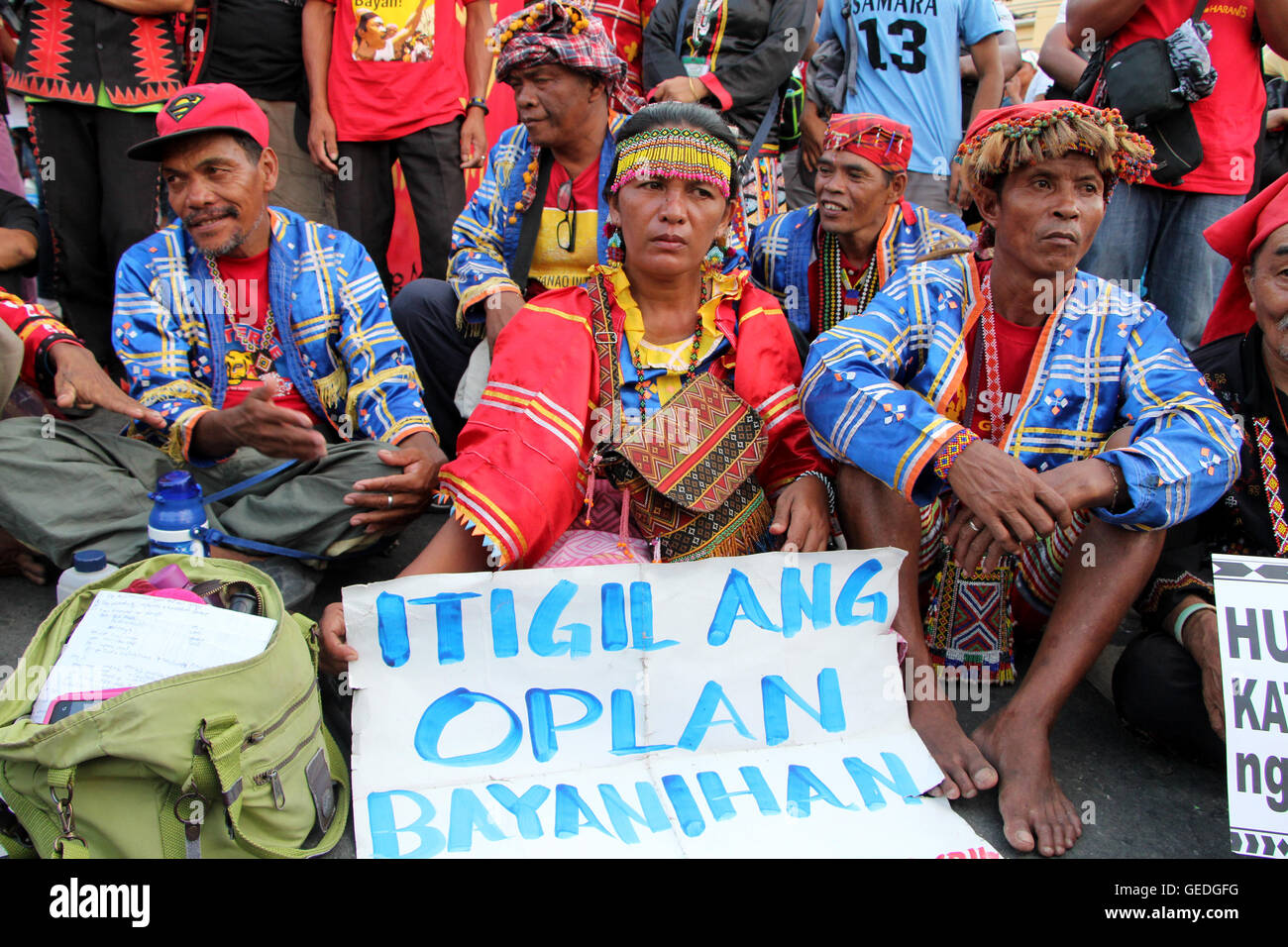 Philippines. 25th July, 2016. Tribes group “LUMAD” calling to pull out ...
