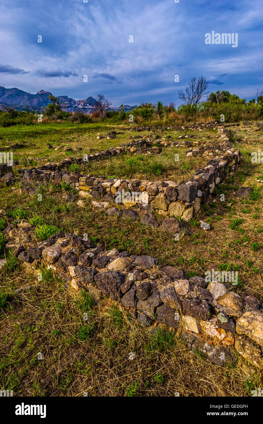 Italy Sicily Giardini Naxos - archeological area of Naxos Sanctuary ...