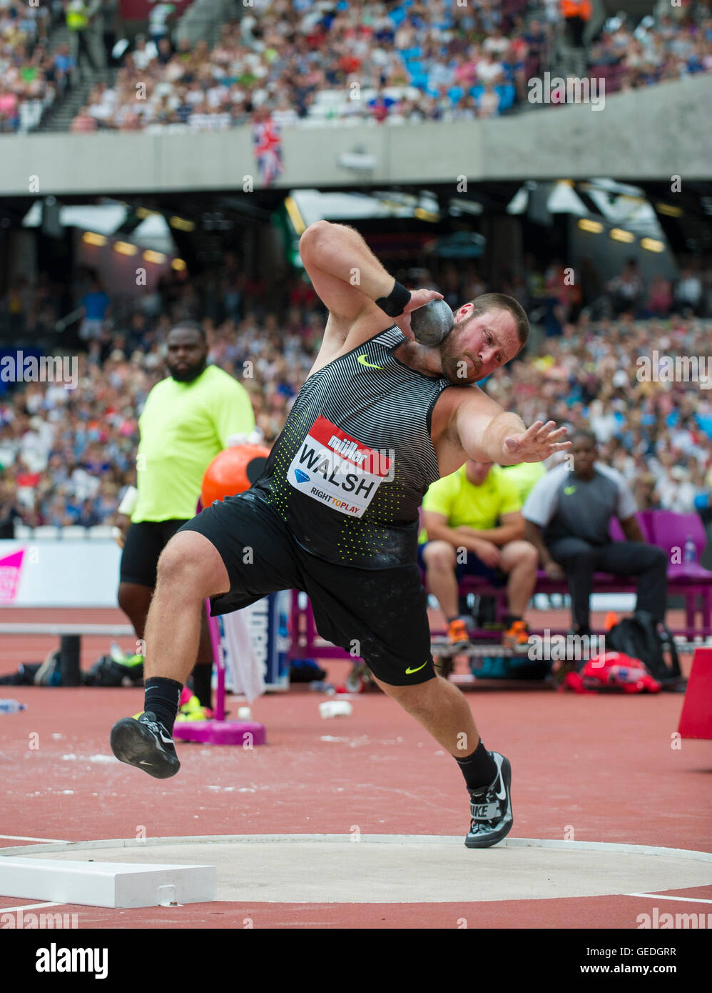 LONDON, ENGLAND - JULY 23: Tom Walsh competing in the men's shot put ...