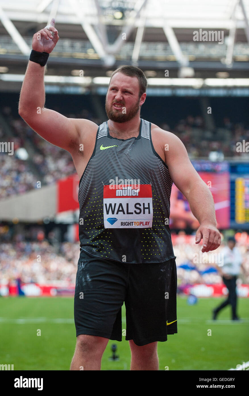LONDON, ENGLAND - JULY 23: Tom Walsh competing in the men's shot put ...