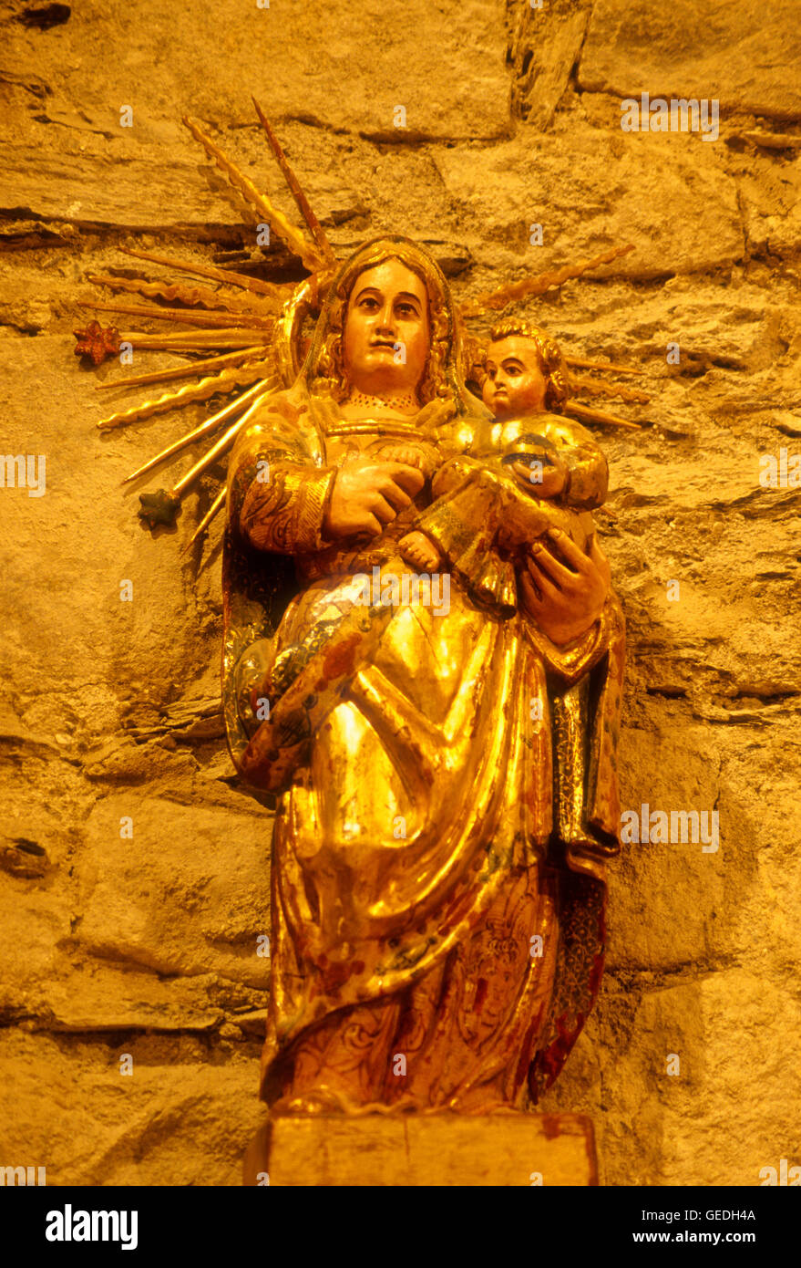 Virgin Mary,Altarpiece of Roser XVII. Santa Eulàlia Church.Romanesque ...