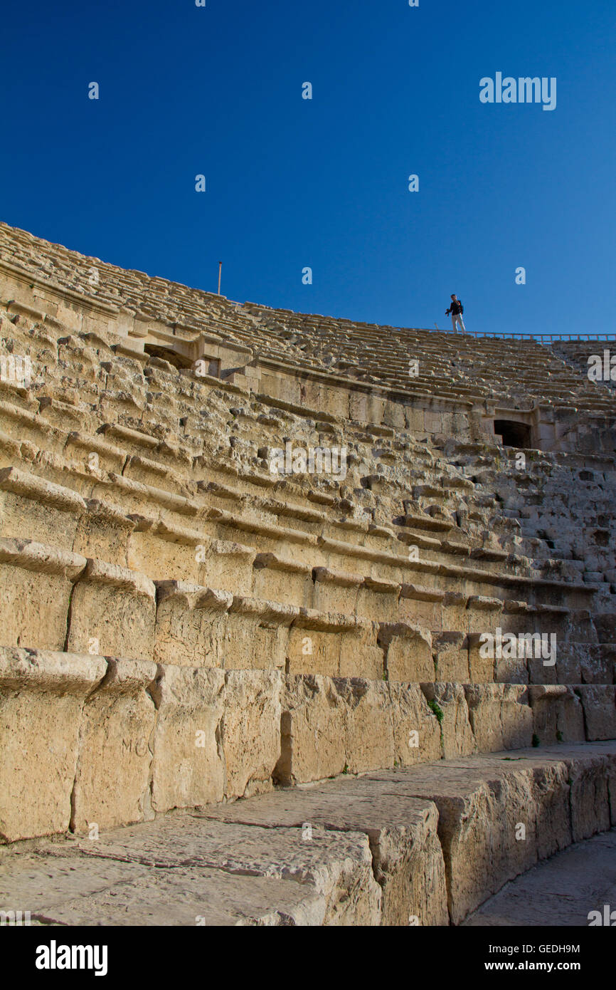 Amphitheater in Jerash Jordan Stock Photo - Alamy