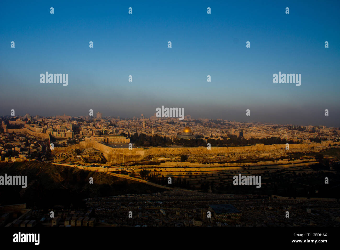 Sunrise view of Jerusalem in Isreal Stock Photo - Alamy