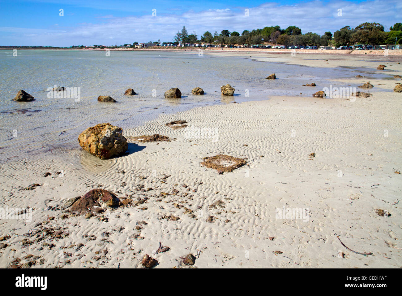 Moonta Bay beach Stock Photo - Alamy