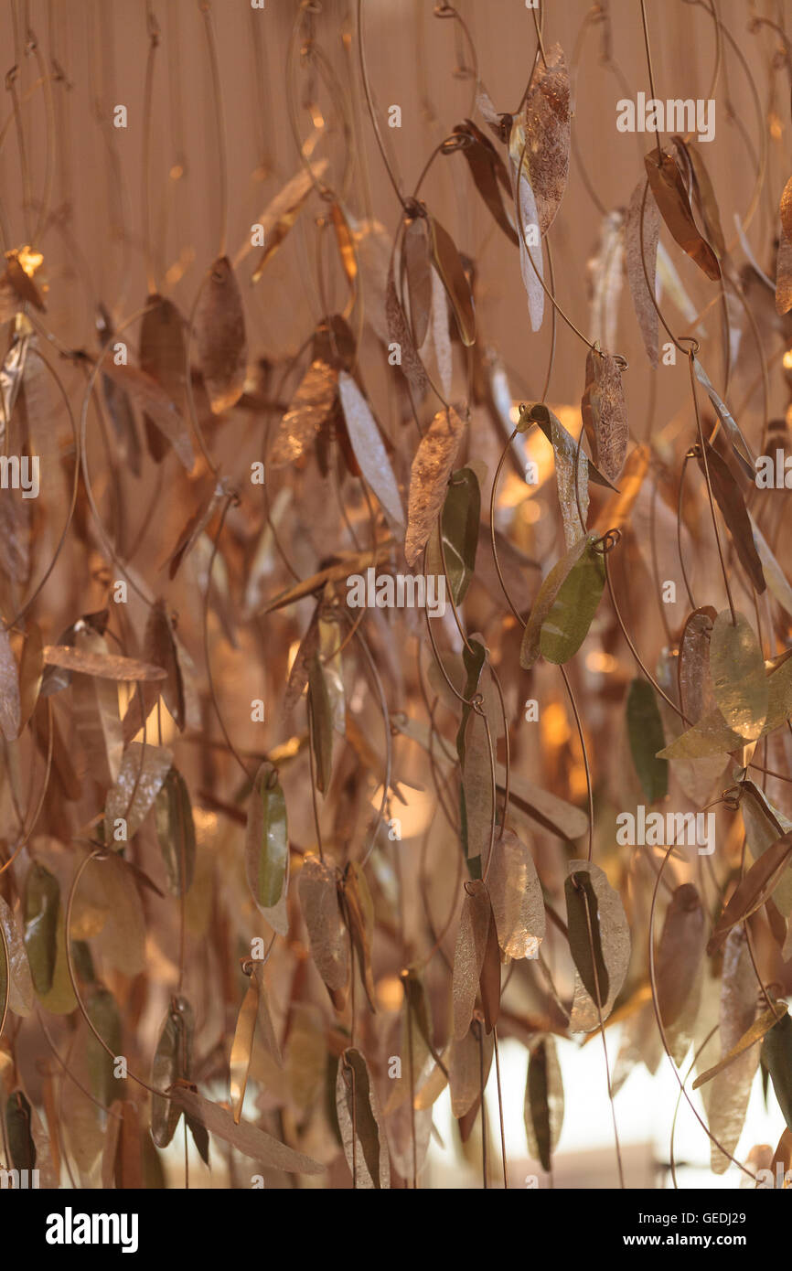 Gold metal leaf ceiling hi-res stock photography and images - Alamy