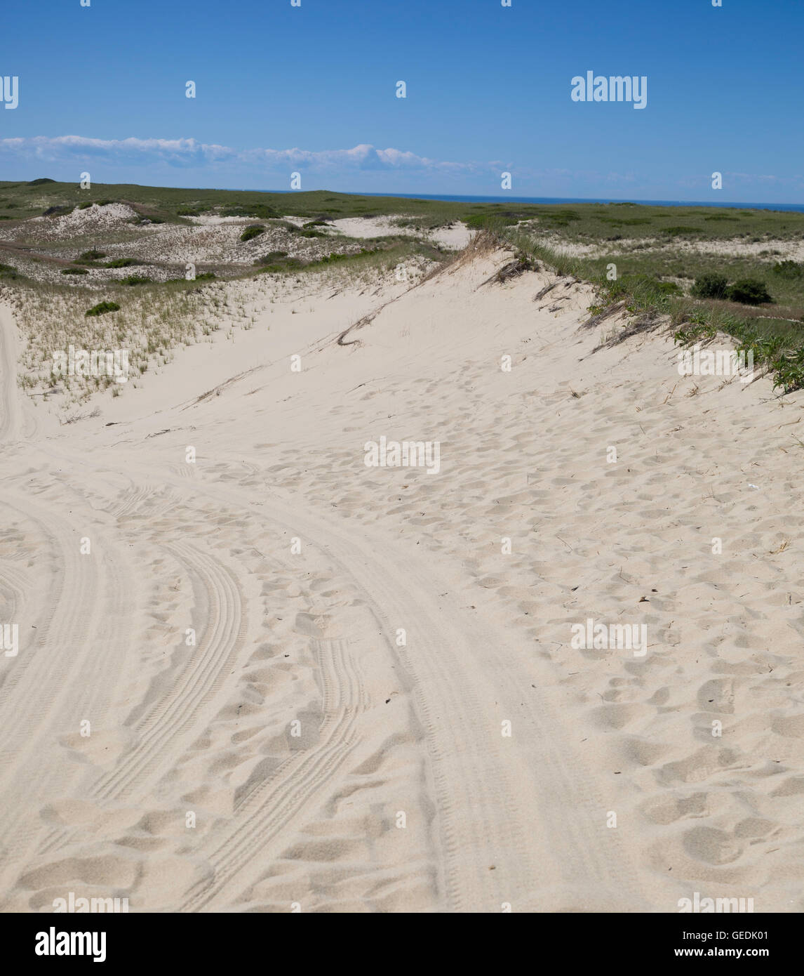 Protected dunes in the National Seashore at Provincetown, MA Cape Cod ...