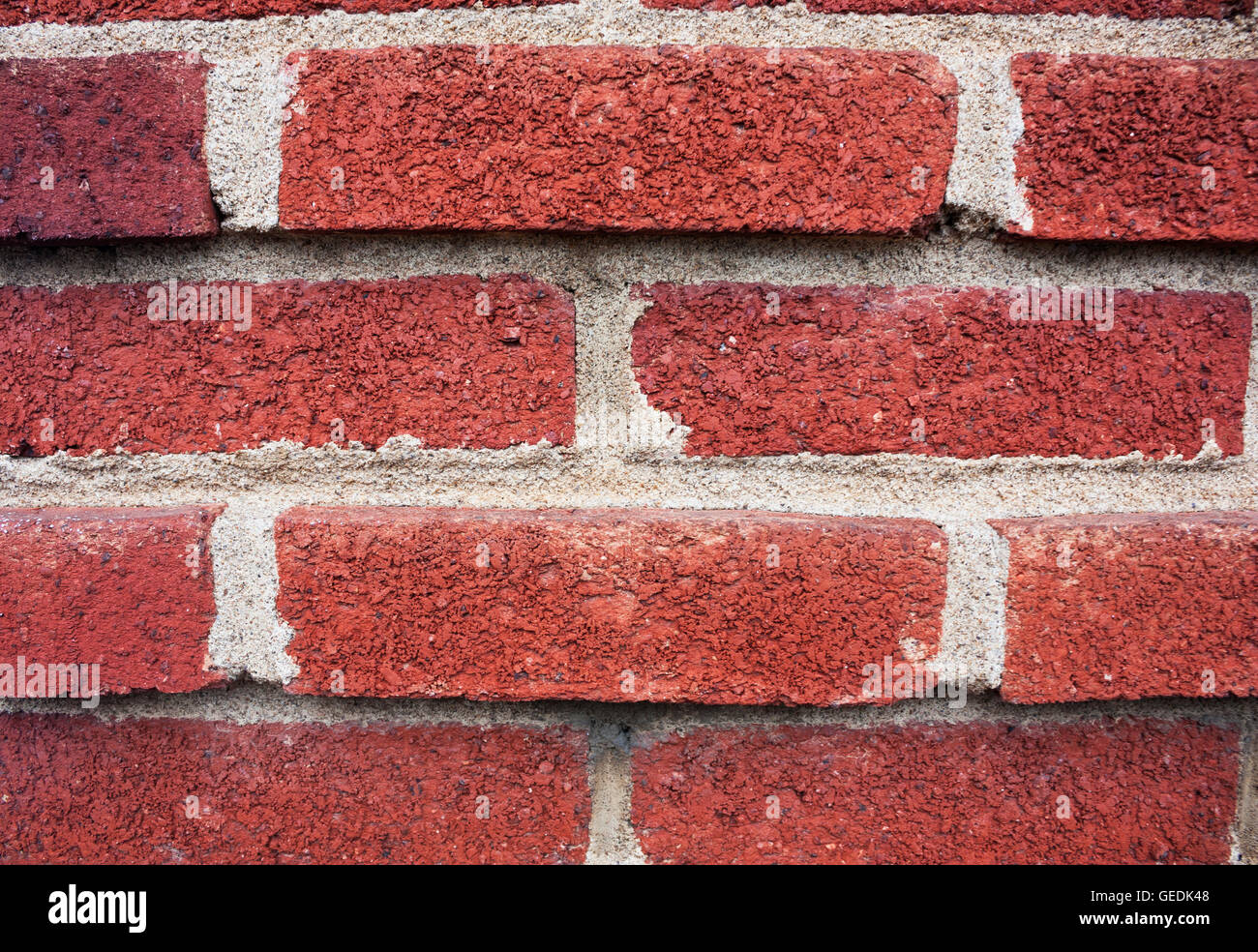 Close-up of rough, red, brick background Stock Photo - Alamy
