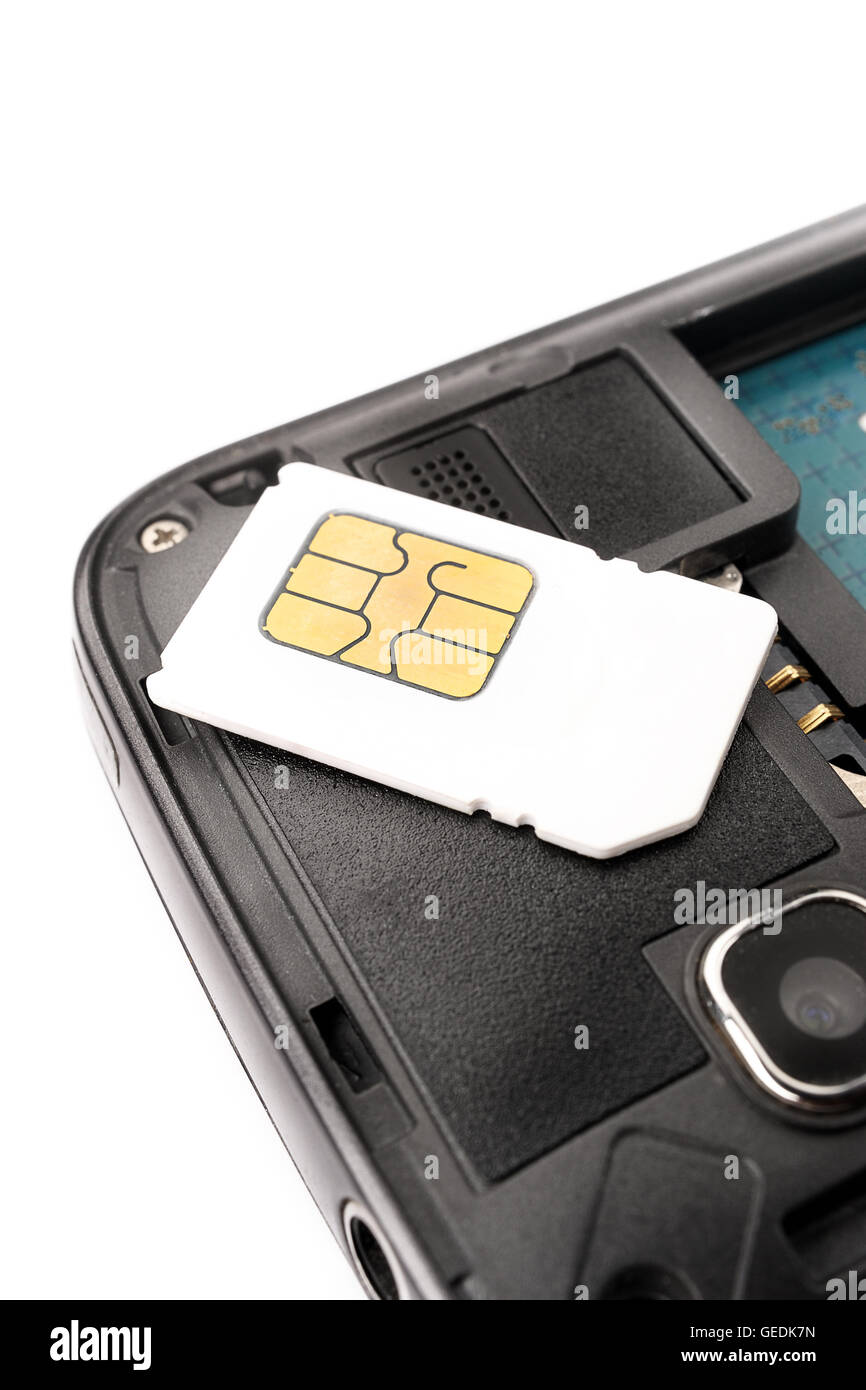 SIM card on the smart phone Stock Photo - Alamy