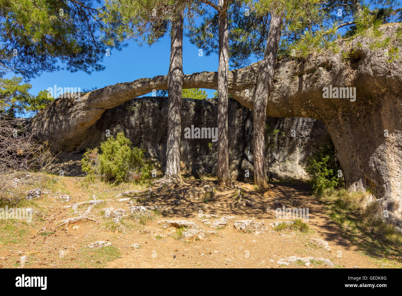 Rocks with capricious forms in the enchanted city of Cuenca, Spain ...