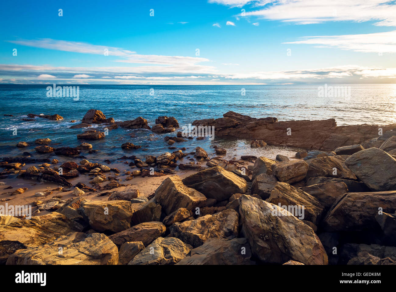 Dramatic sunset with clouds above the sea, South Australian shore Stock ...