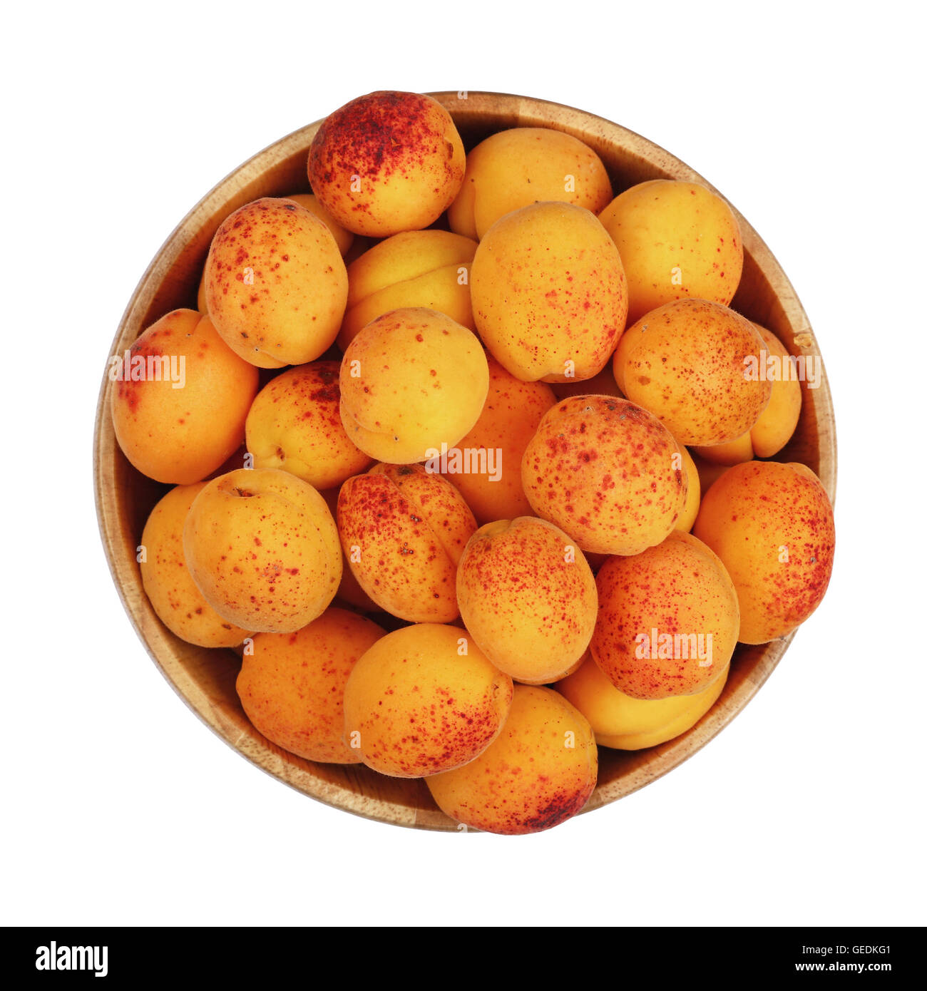 Fresh apricots top view Cut Out Stock Images & Pictures - Alamy