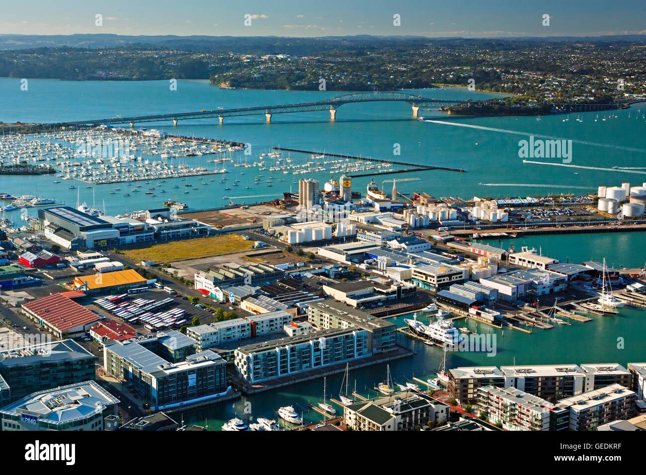 Auckland waitemata harbour aerial hi-res stock photography and images ...