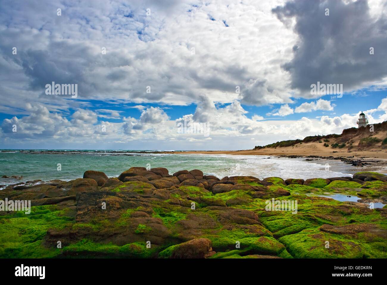 geography / travel, New Zealand, South Island, Waipapa Point Lighthouse ...