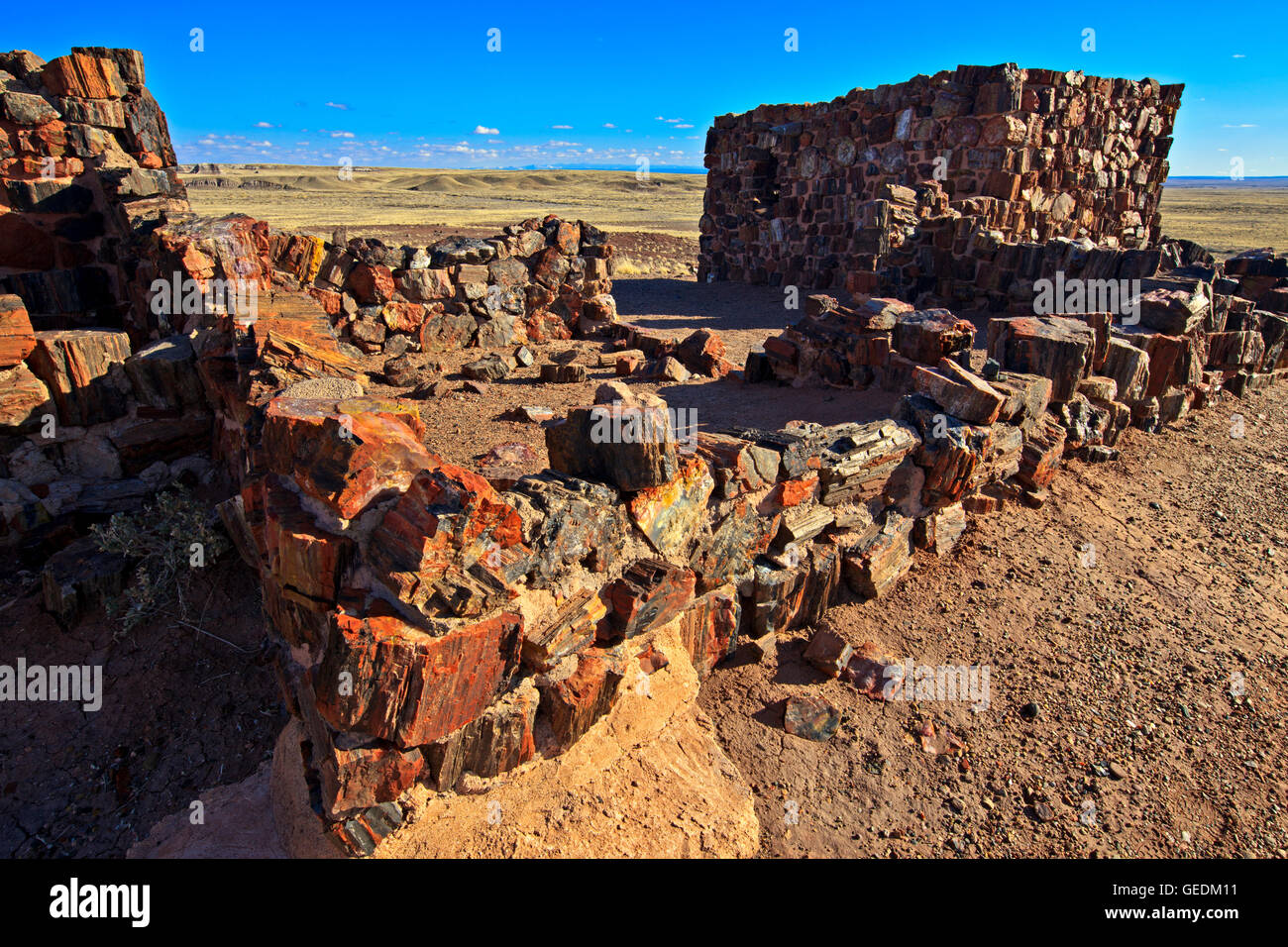 geography / travel, USA, Arizona, Woodruff, Petrified Forest National ...