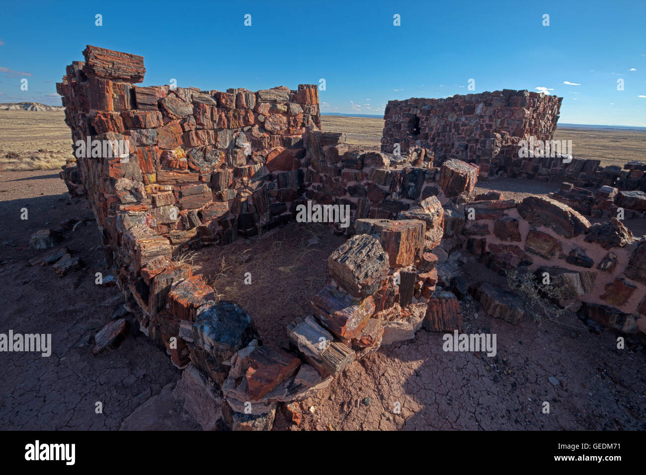 geography / travel, USA, Arizona, Woodruff, Petrified Forest National ...